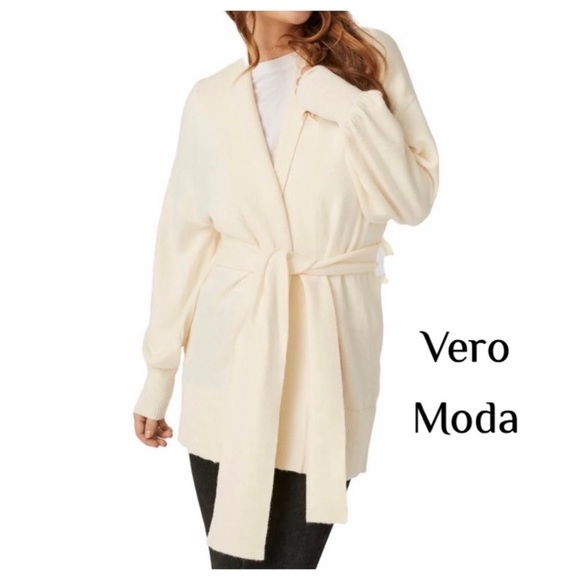 Vero Moda | Sweaters | Vero Modaknit Midlength Belted Wrapcardigan ...